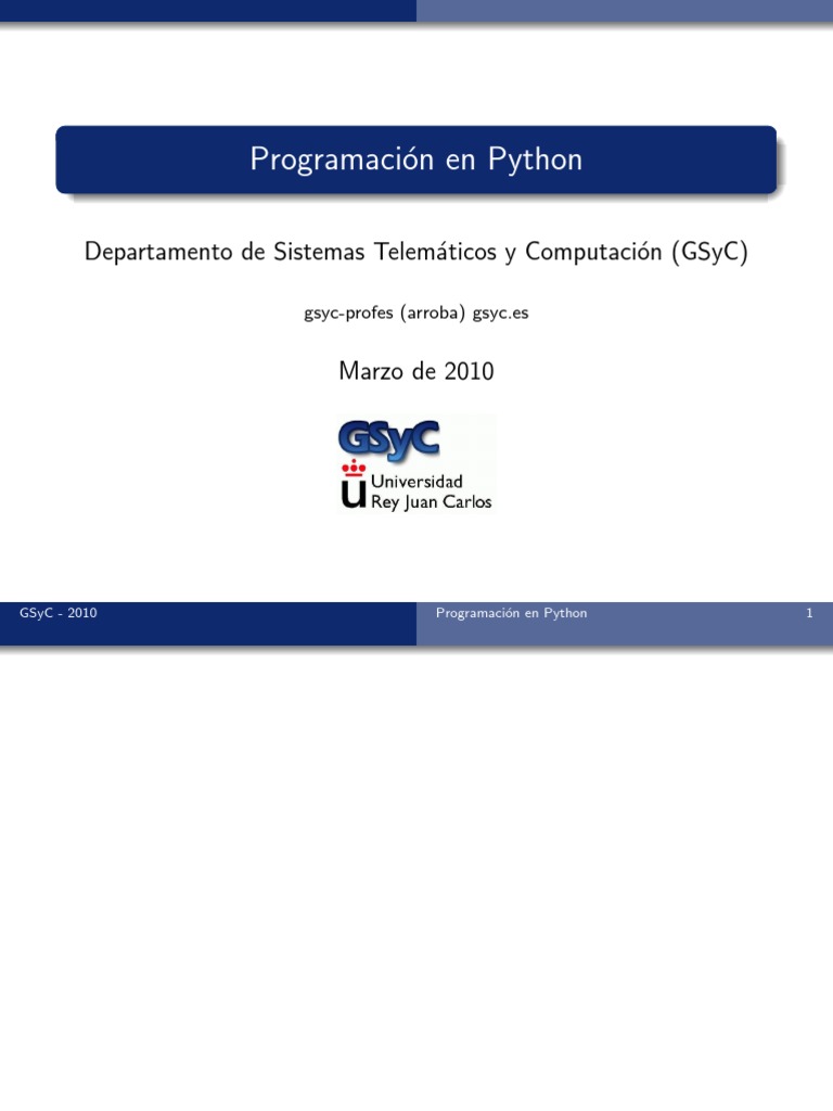 Programacion en Python I | PDF | Comillas | Python (lenguaje de programación)