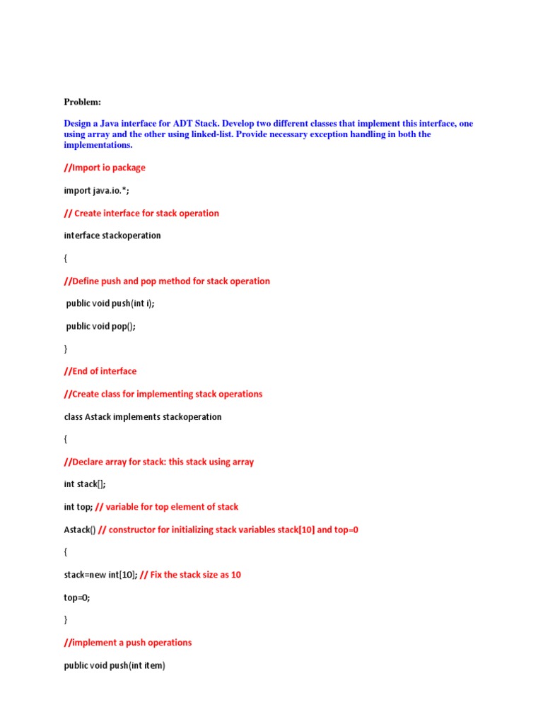 Stack ADT | PDF | Array Data Type | Programming Paradigms