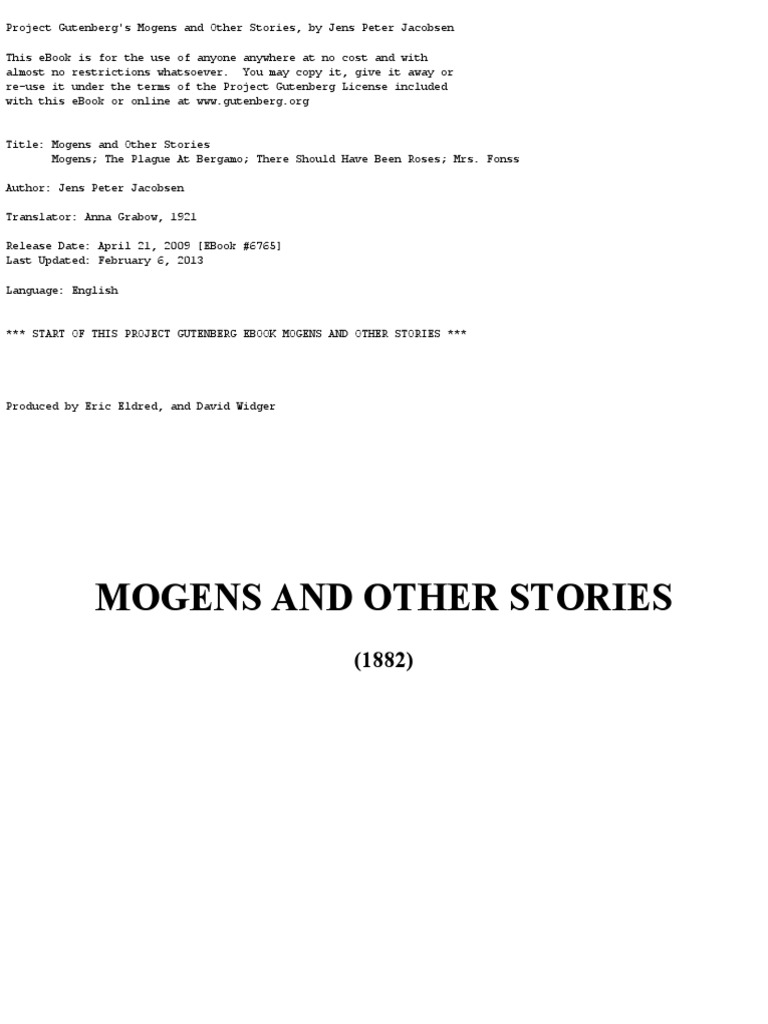 Mogens (JP Jacobsen) | PDF | Nature