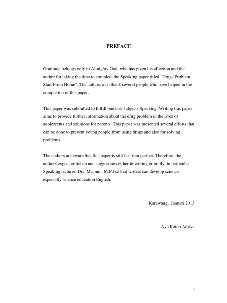 Contoh Preface Ok Pdf