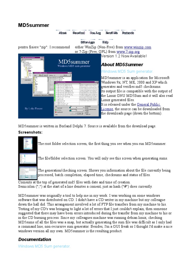 MD5 Summer | PDF | Computer File | Microsoft Windows