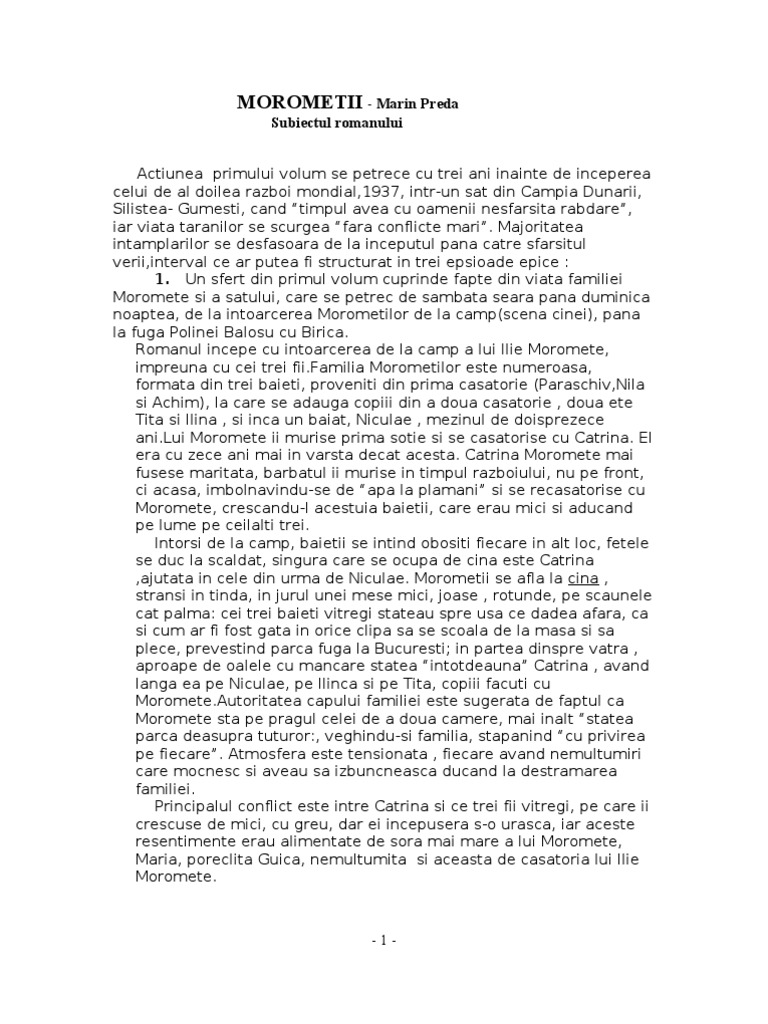 MOROMETII | PDF