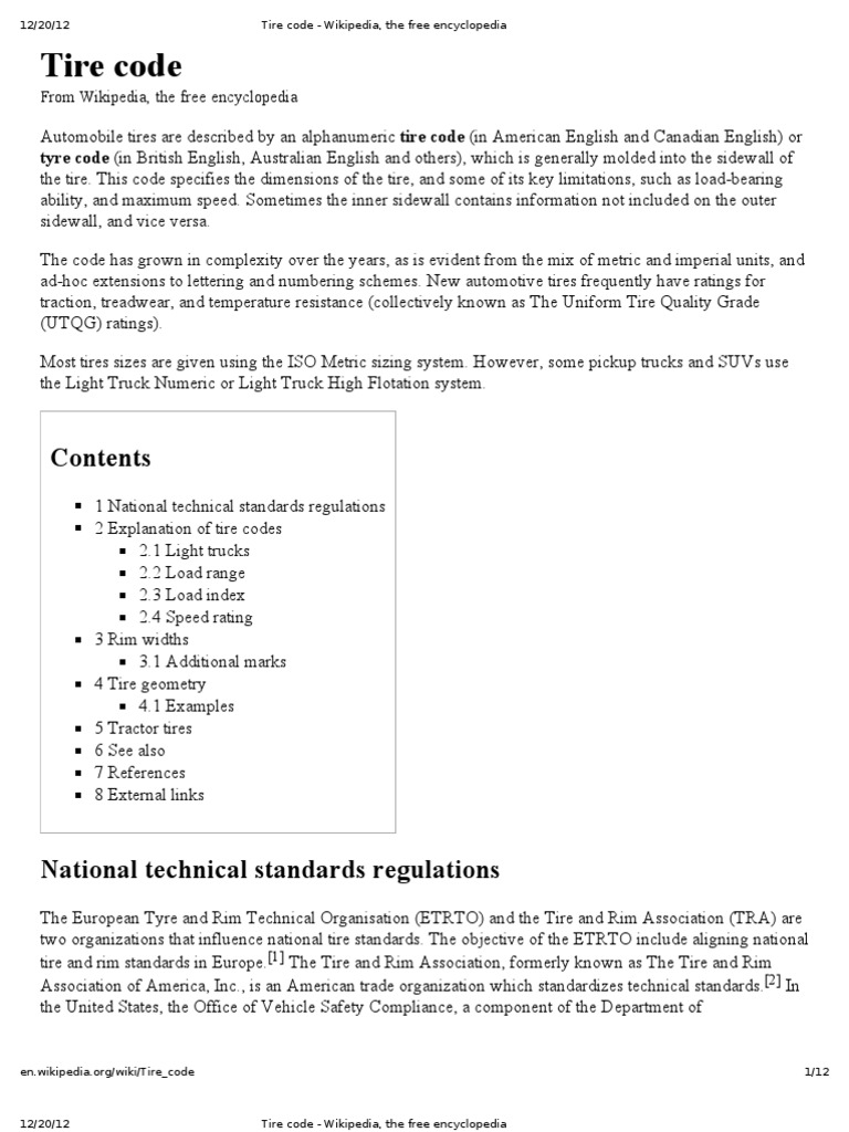 How To Read Tire Code | PDF | Tire | Wheel
