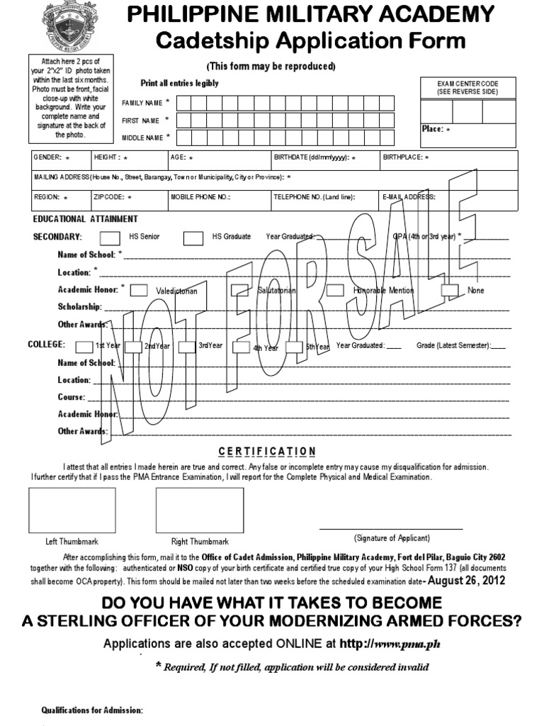 Pmaee Application Form 2012