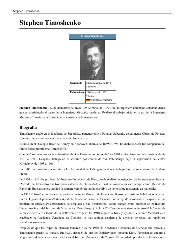 Timoshenko | PDF | Ciencia y Tecnología | Ingeniería