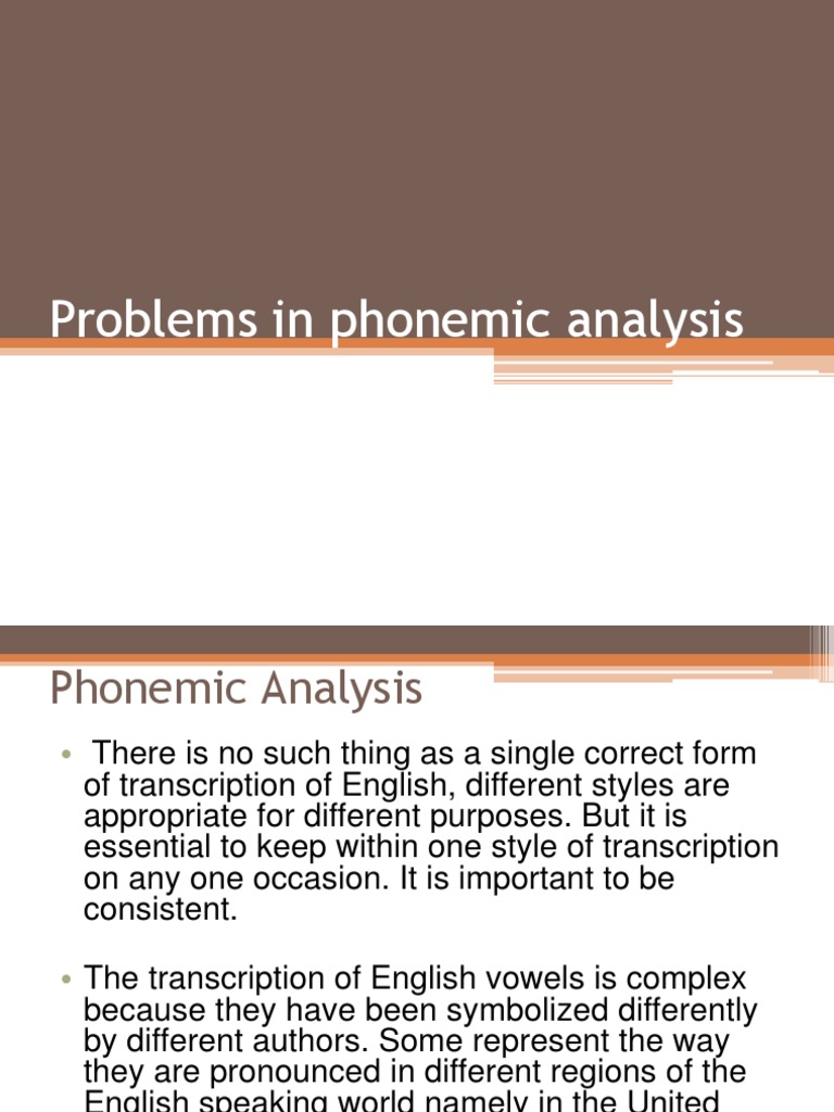 Problems in Phonemic Analysis | Download Free PDF | Syllable | Phonology