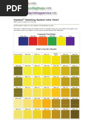 Pantone Matching System Color Chart Free Download
