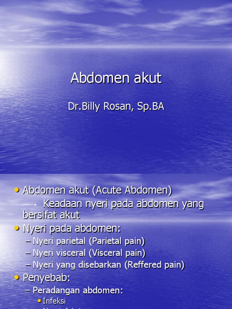 Abdomen Akut | PDF