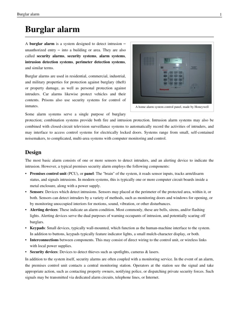 Burglar Alarm | PDF | Security Alarm | Electronics