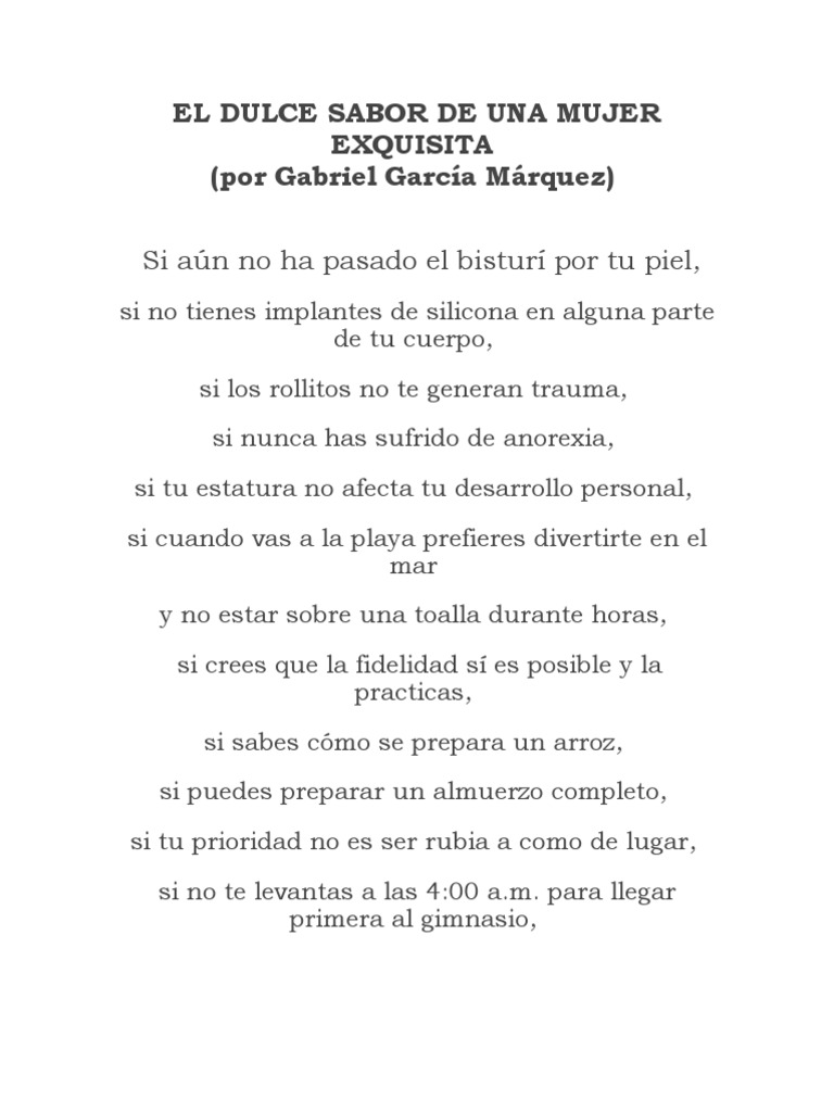 El Dulce Sabor de Una Mujer Exquisita | PDF | Relaciones personales ...