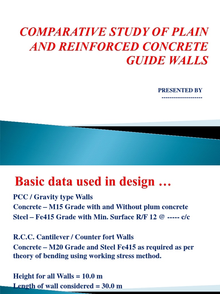 RCC vs PCC Wall Design Comparison | PDF | Technology & Engineering