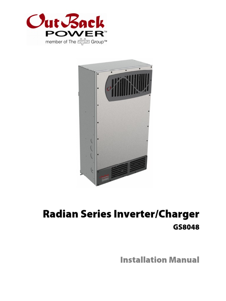 Outback Radian GS8048 Installation Manual | PDF | Battery (Electricity ...