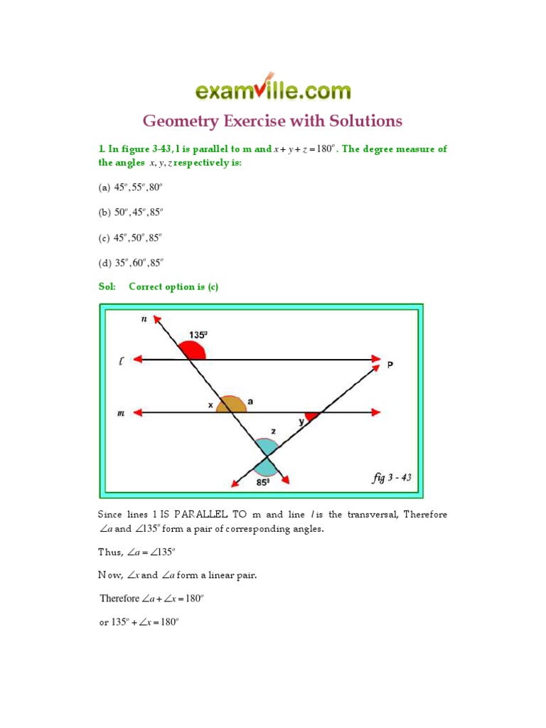 Geometry Excercise with Solutions | Elementary Geometry | Geometry