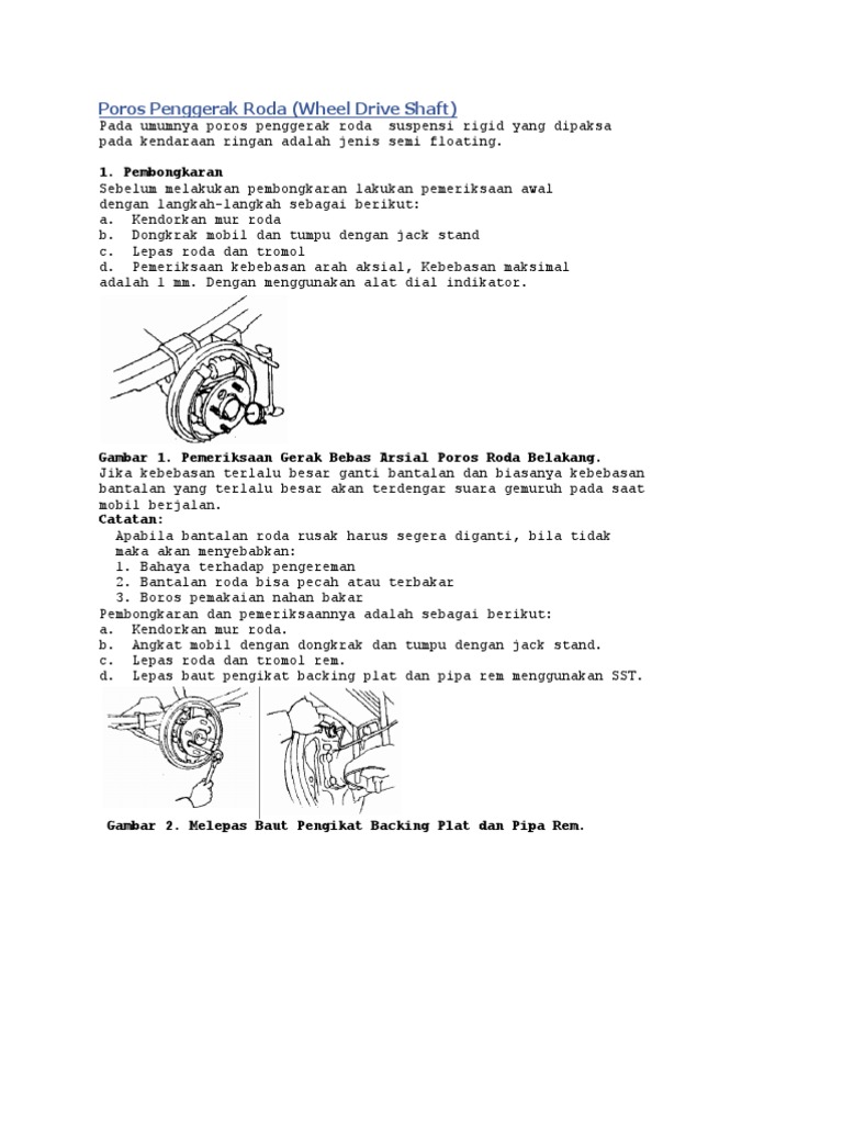 Poros Penggerak Roda | PDF