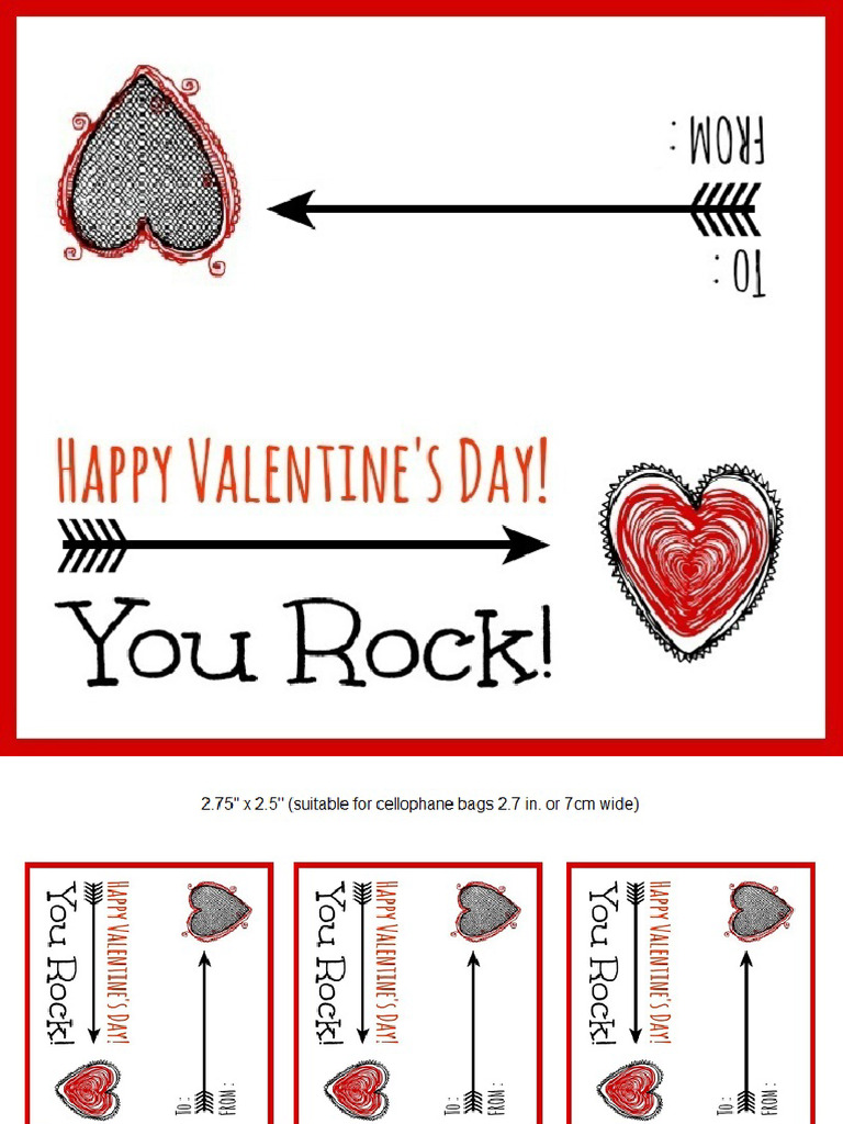 Valentine Printables: You Rock | PDF