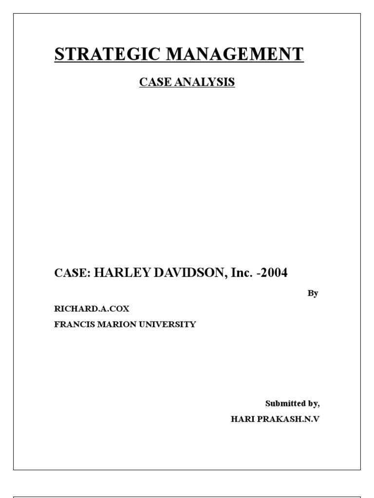 Harley-Davidson Strategic Analysis 2025 | PDF | Harley Davidson ...