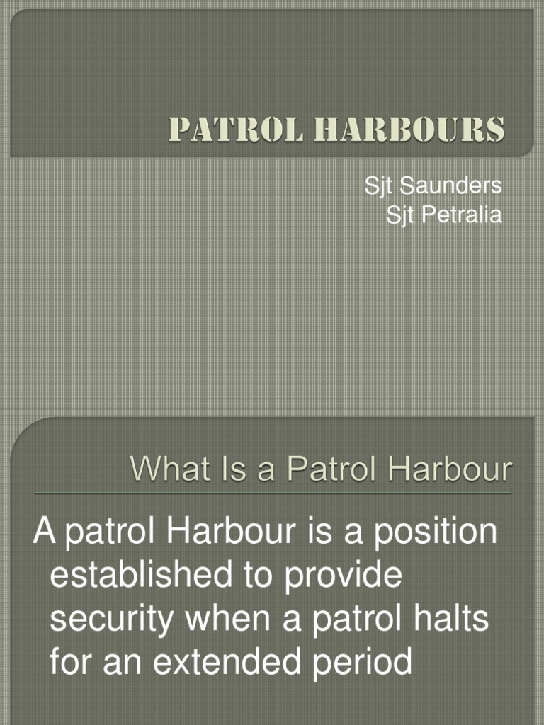 Patrol Harbours | PDF | Reconnaissance | Ambush