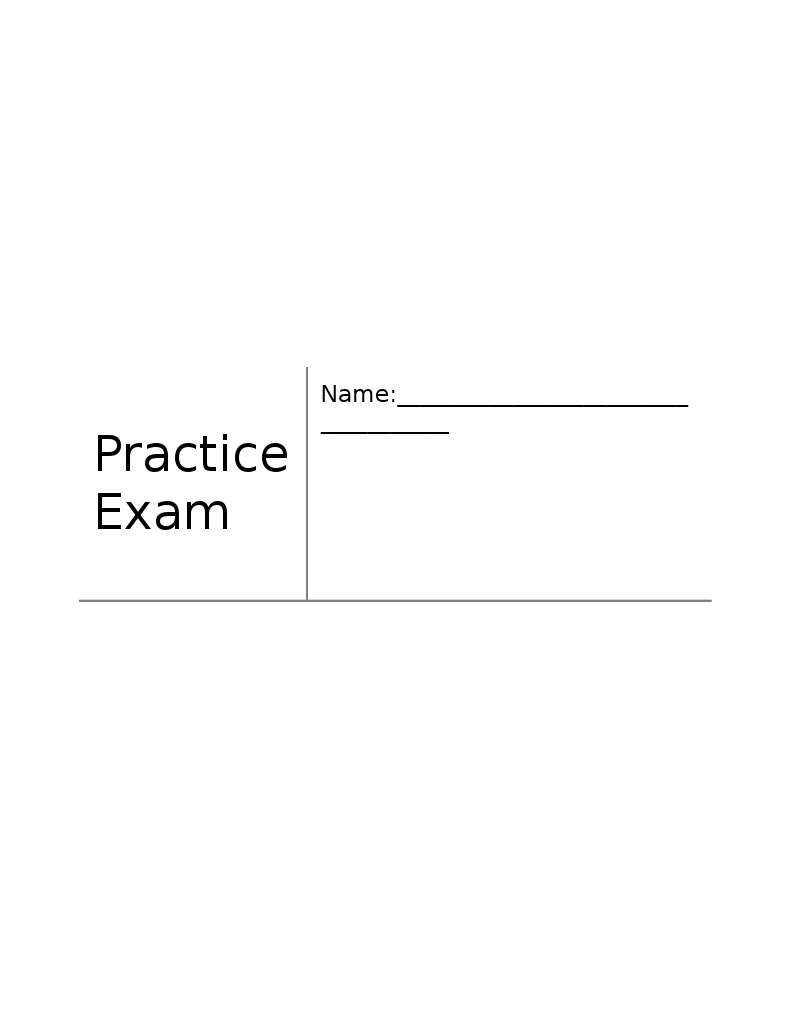 Practice Exam: Name | PDF