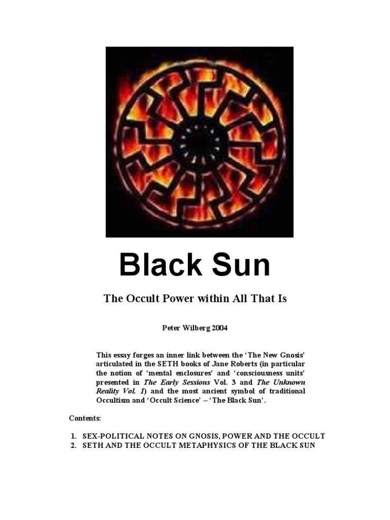 Peter Wilberg - Black Sun - The Occult Power Within All That Is ...