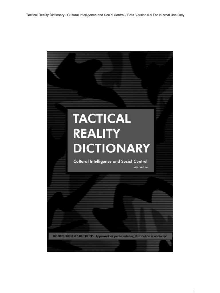 Tactical Reality Dictionary | PDF | Perception | Illusion