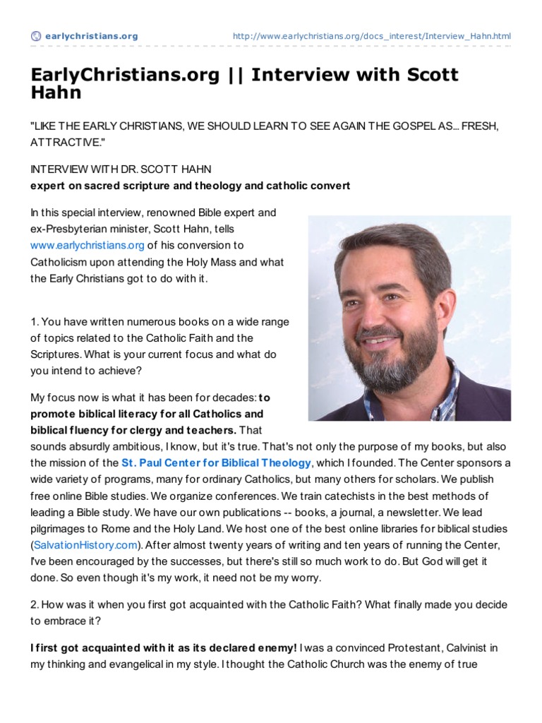 Scott Hahn on Early Christian Faith | PDF