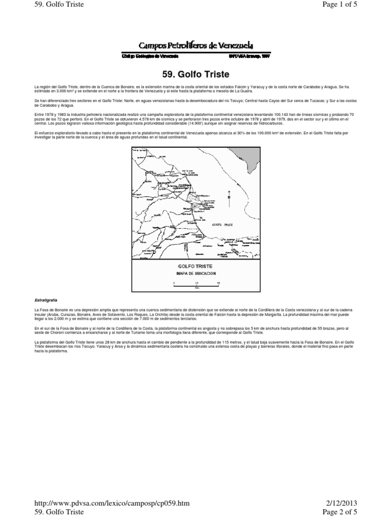 Golfo Triste - Venezuela | PDF | Venezuela | Golfo de México