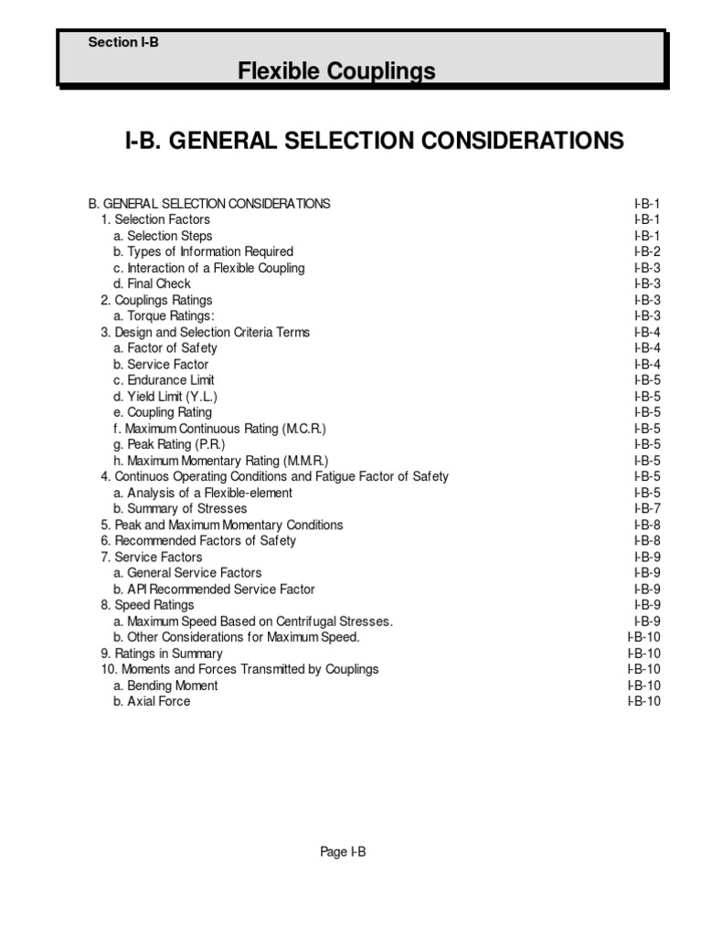 Flexible Couplings: Section I-B | PDF | Strength Of Materials | Fatigue (Material)