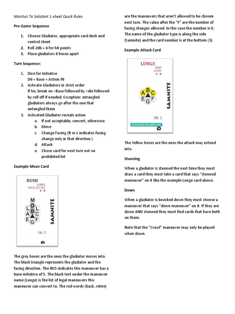 MTS Quick Rules PDF | PDF | Gaming | Leisure