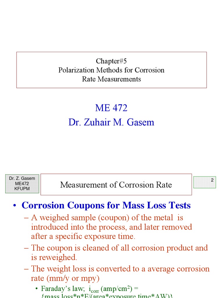 Corrosion Rates | PDF | Anode | Corrosion