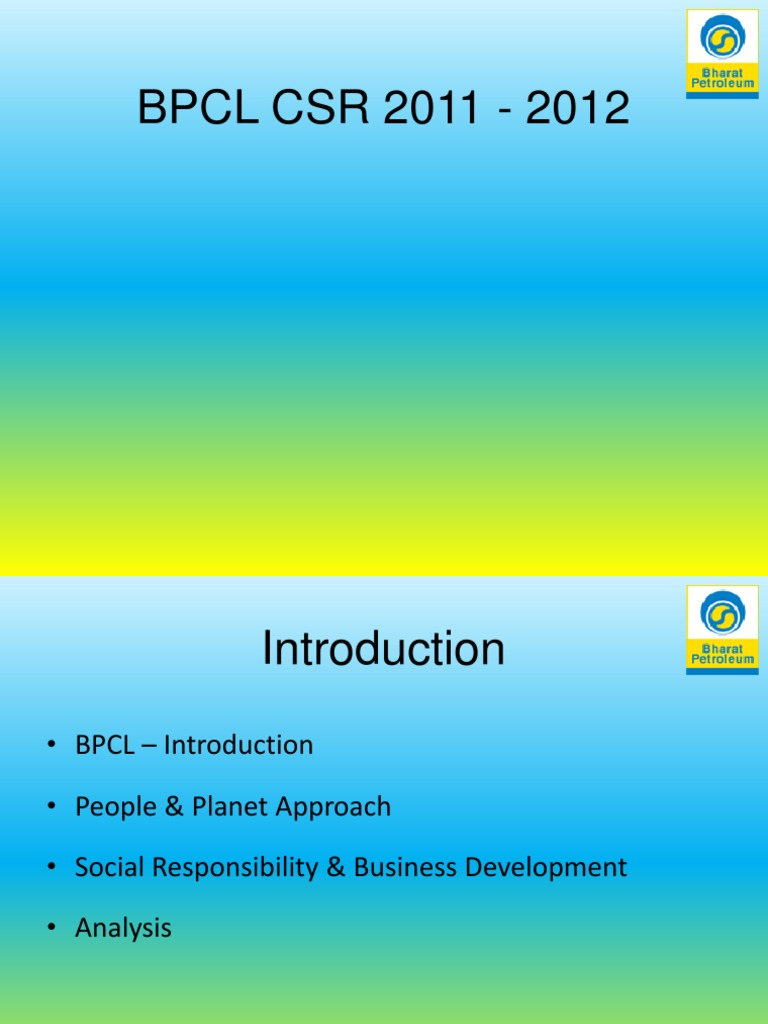 BPCL CSR 2011 - 2012 | PDF | Business | Economies