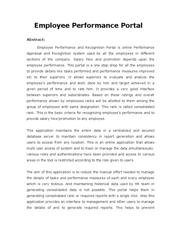Employee Performance Portal | PDF | Java Server Pages | Web Server