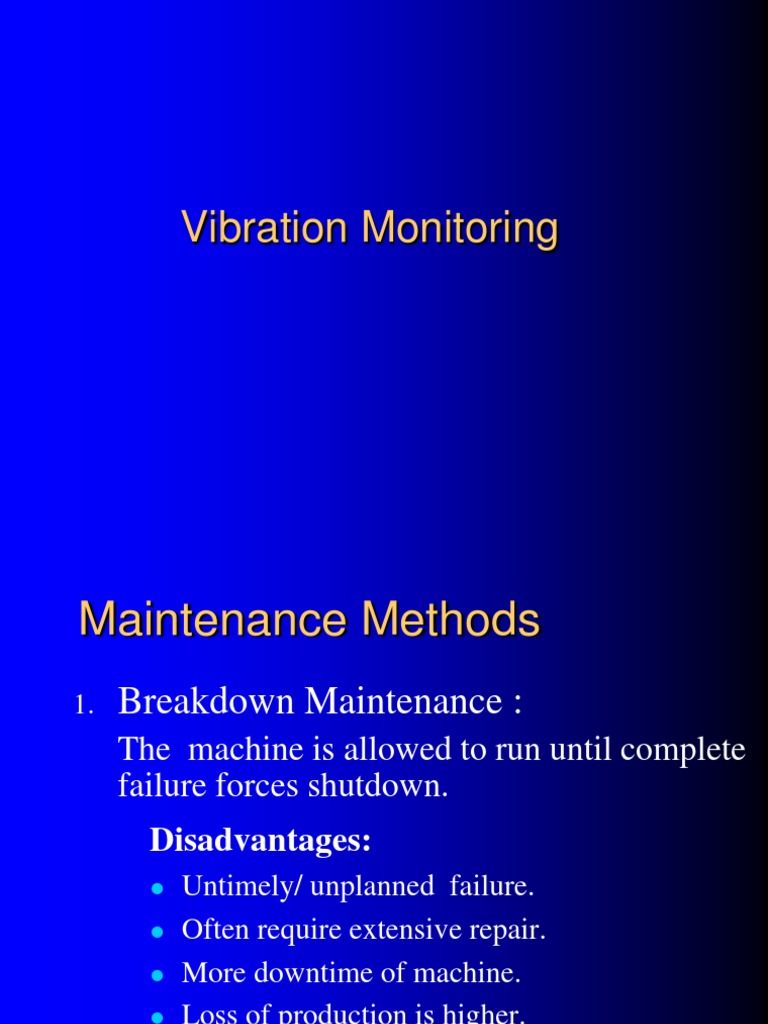 Vibration Monitoring Techniques Overview | PDF | Frequency | Physics