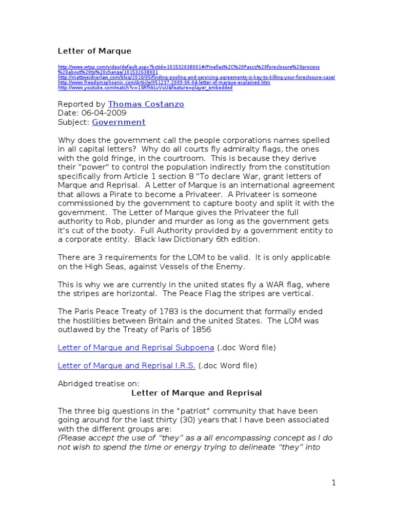 Letter of Marque | Privateer | Flag | Free 30-day Trial | Scribd