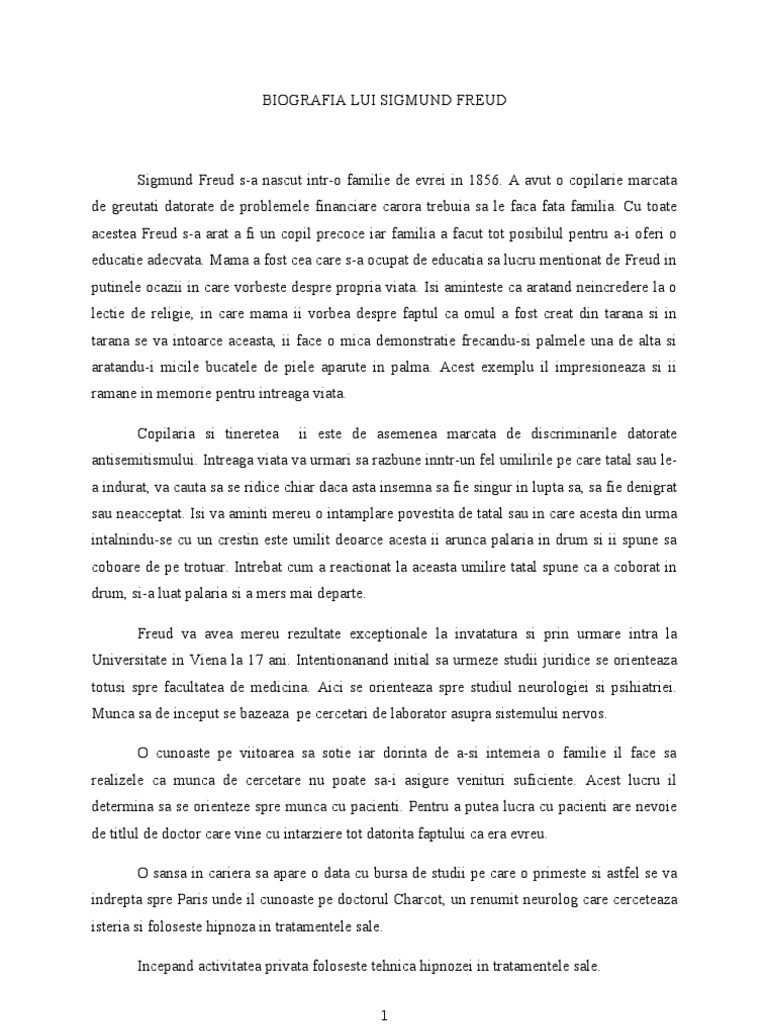 Biografia Lui Sigmund Freud | PDF