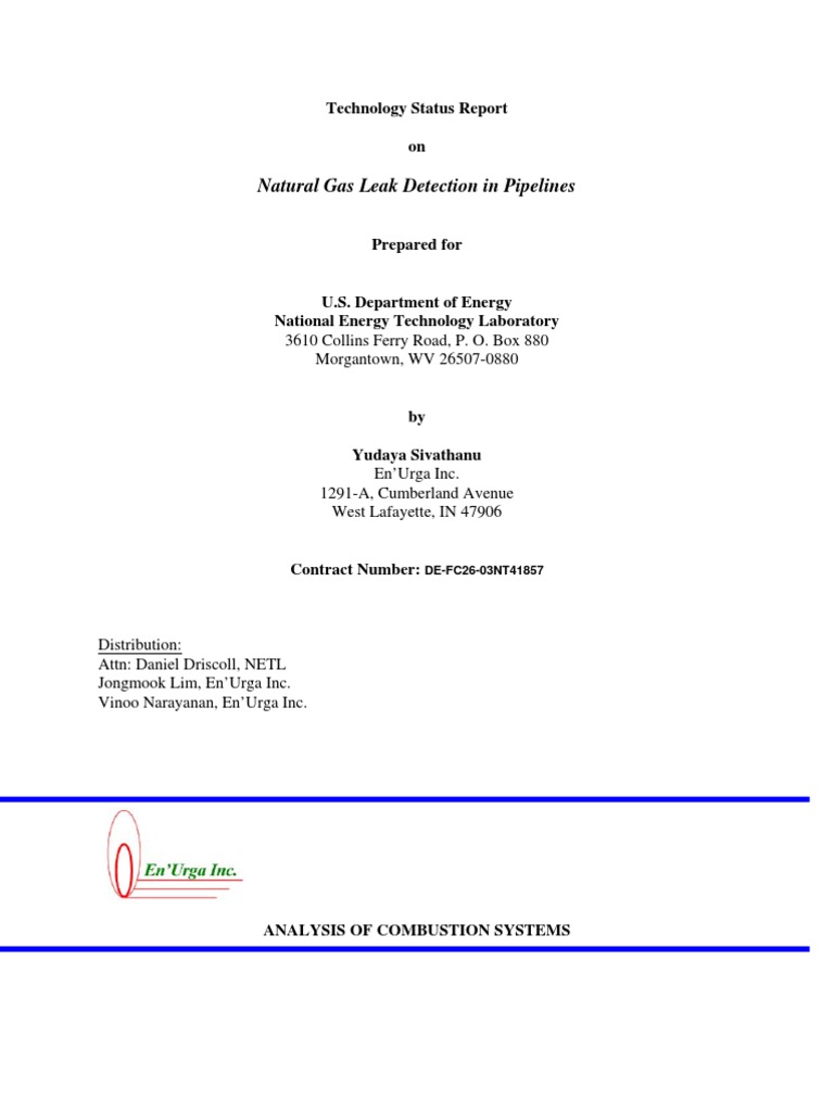 Natural Gas Leak Detection in Pipelines | PDF | Absorption Spectroscopy ...