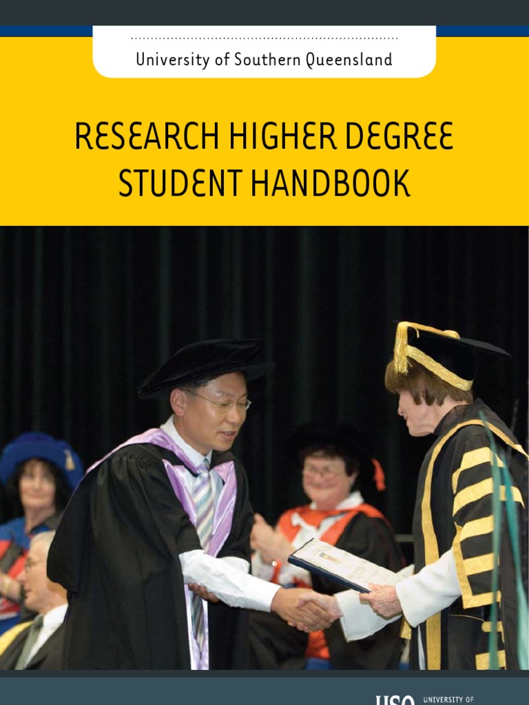 RHD Student Handbook | PDF | Thesis | Postgraduate Education
