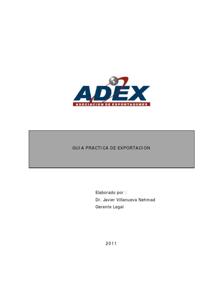 Adex-Peru Guia Del Exportador Actualizada 2011 | PDF