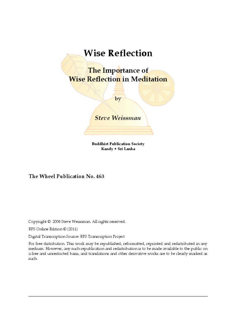 Wise Reflection | PDF