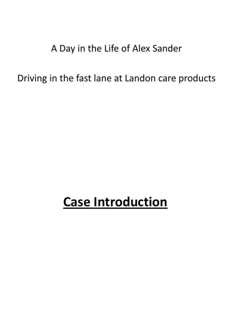 Alex Sander Case Study | PDF | Work–Life Balance | Leadership