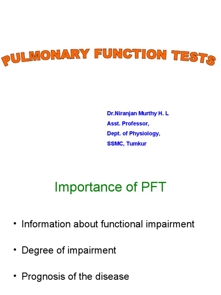 Pulmonary Function Tests | PDF | Breathing | Lung