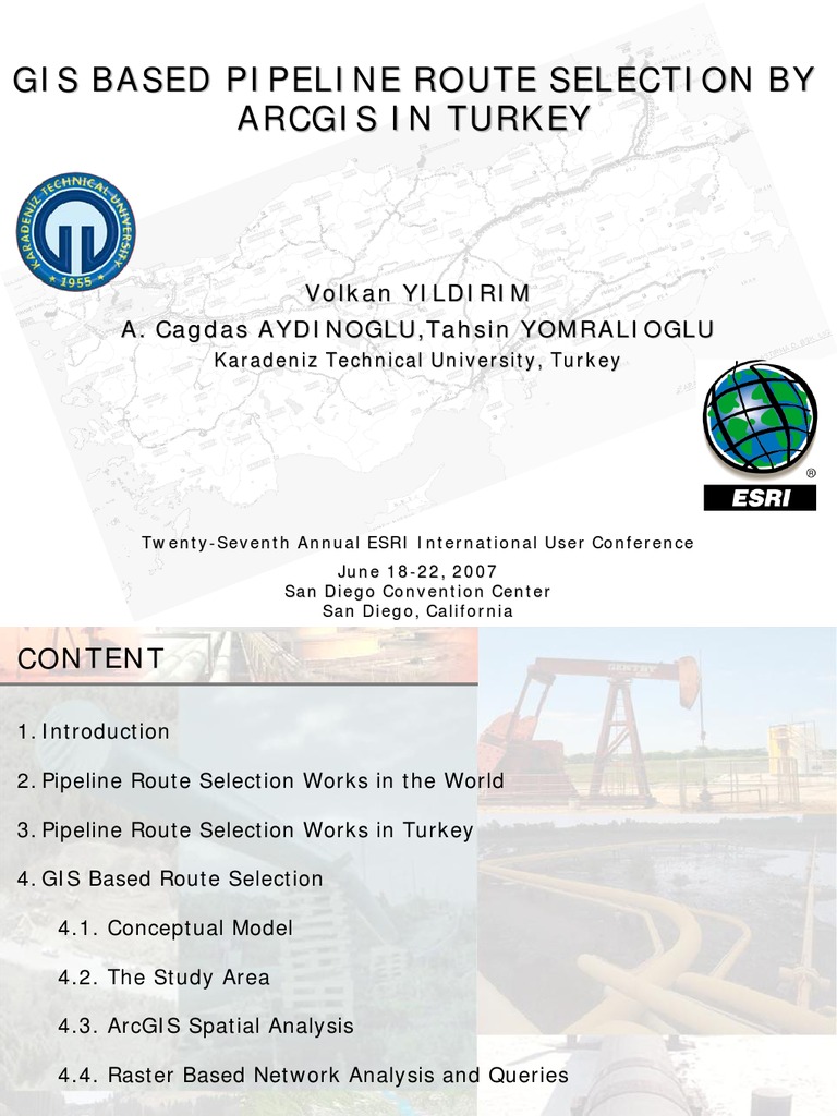 GIS Pipeline Route Selection Turkey | PDF | Arc Gis | Geographic ...