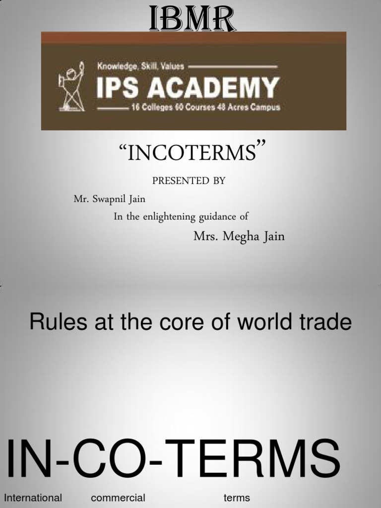 Incoterms | PDF | Shipping | Industries