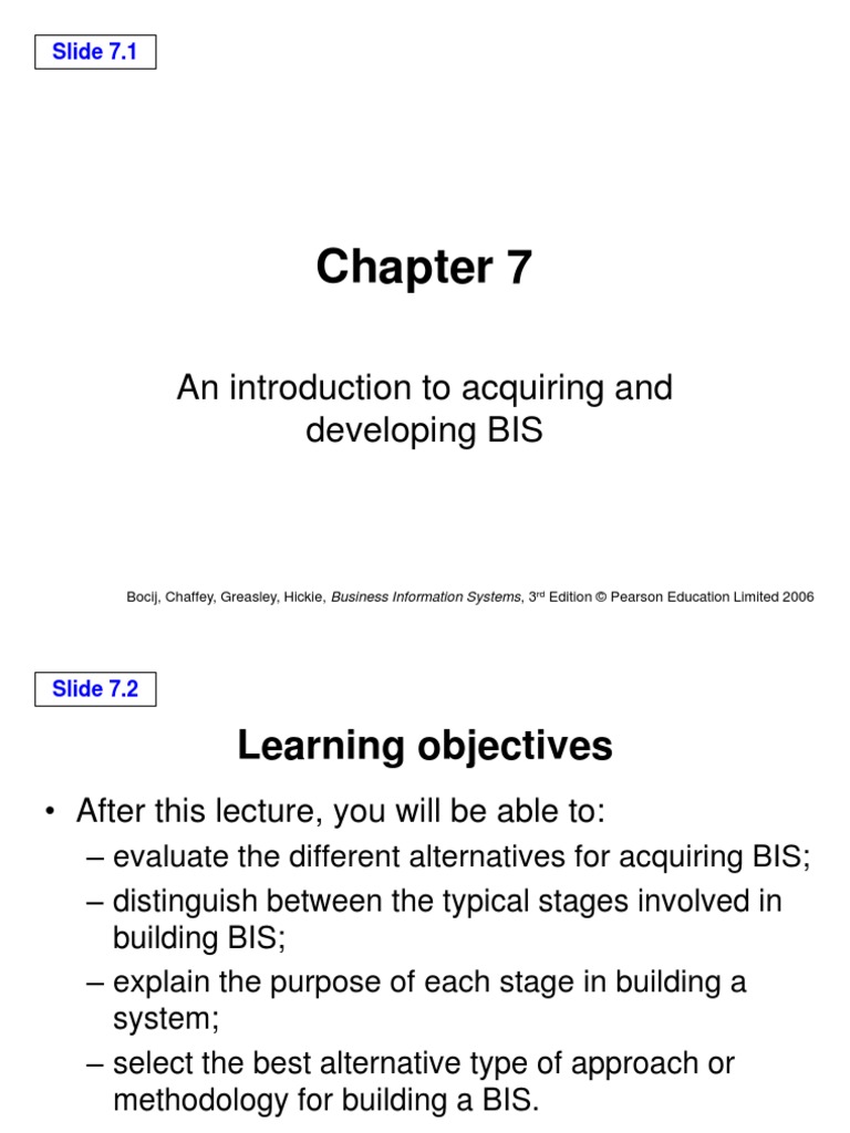 BIS 07 Acquisition and BIS Development | PDF | Software Development Process | Software Prototyping