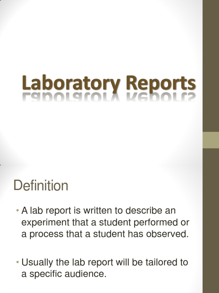 Laboratory Reports | PDF | Experiment | Hypothesis