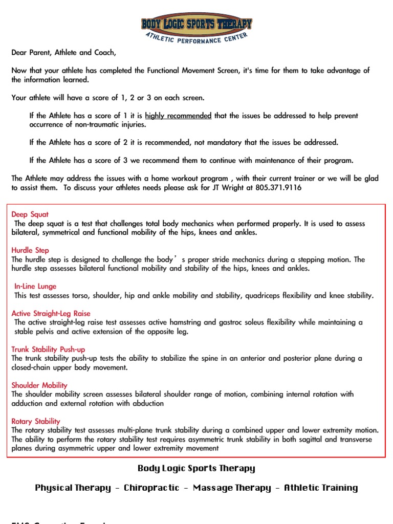 FMS Corrective Exercises Guide | PDF | Human Leg | Anatomical Terms Of ...