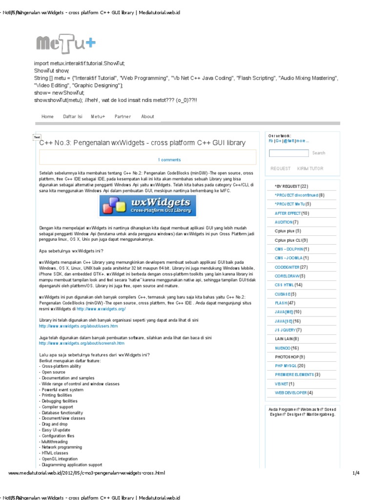 TUTORIAL C++ No.3 - Pengenalan WxWidgets - Cross Platform C++ GUI ...