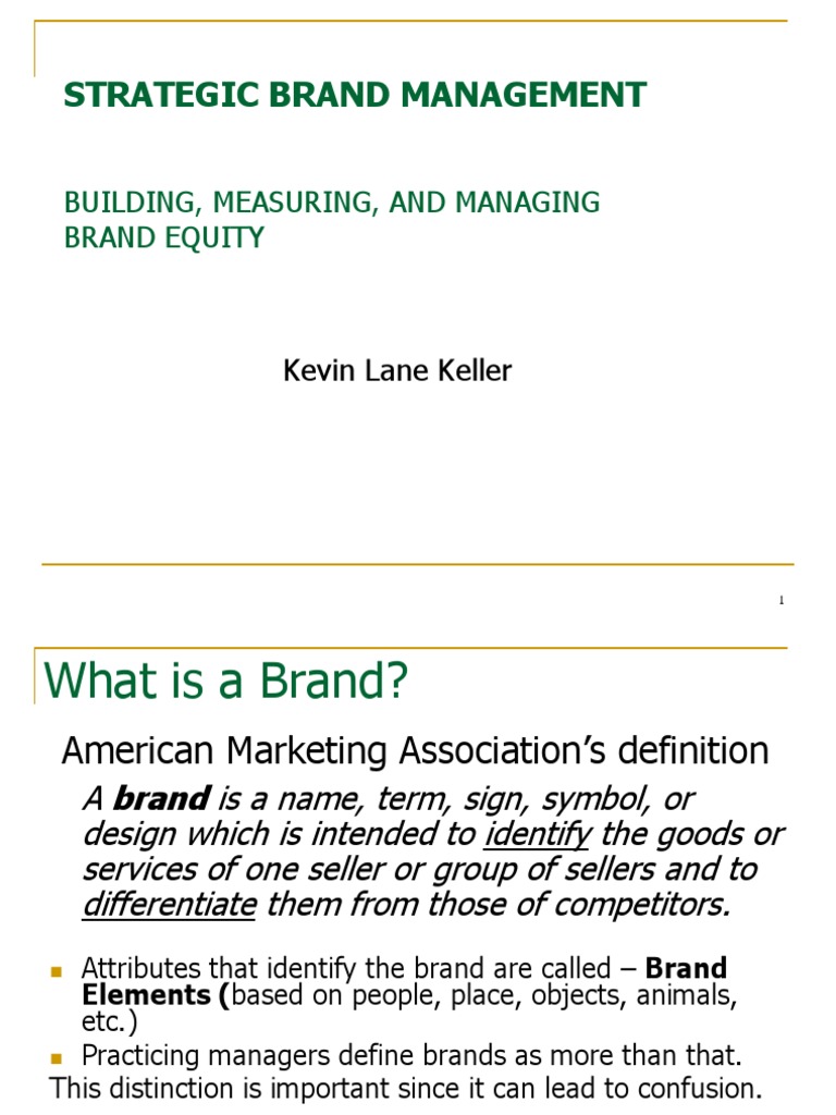 Strategic Brand Management Overview | PDF | Business