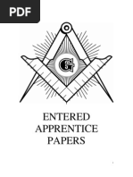 Entered Apprentice Study Guide | PDF | Freemasonry | Masonic Lodge