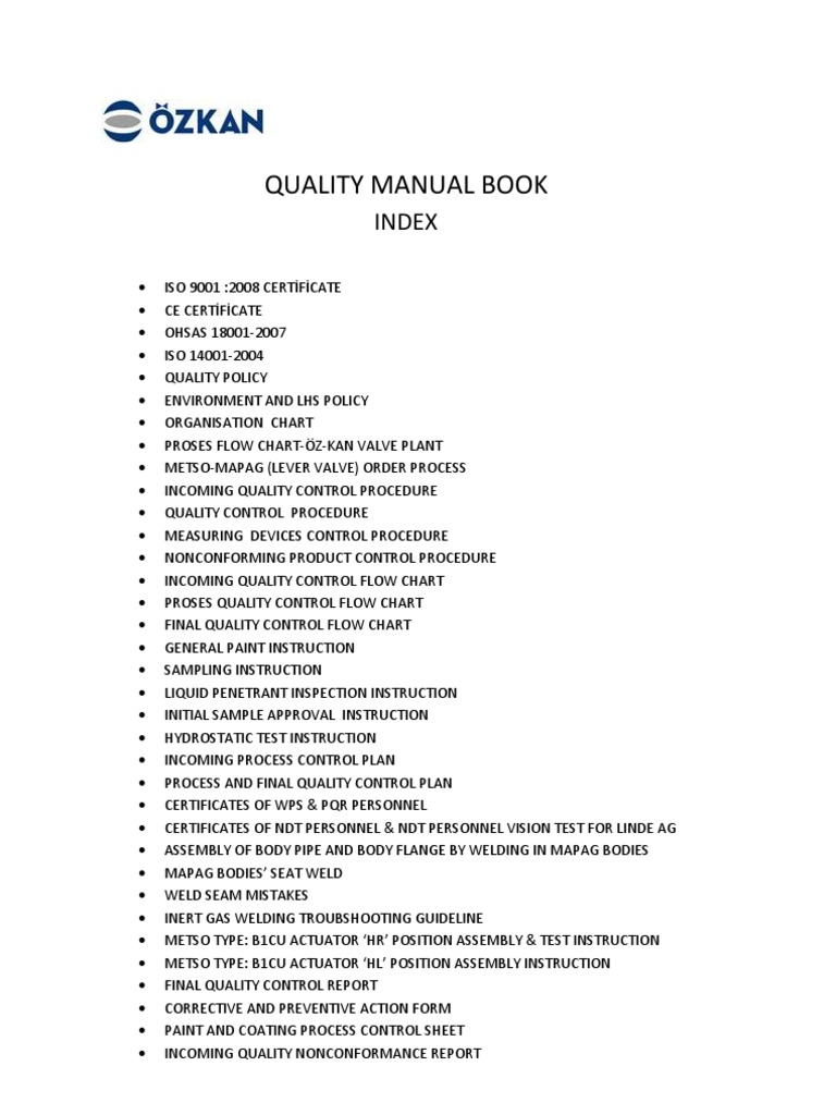Quality Manual Overview and Procedures | PDF | Business | Technology ...
