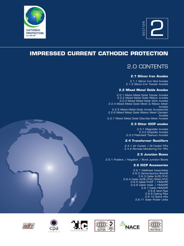 Impressed Current Cathodic Protection Section | PDF | Anode | Metals